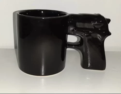 Caneca 3D Pistola (Arma Quadrada) (Pequenos Detalhes Na Cerâmica ...